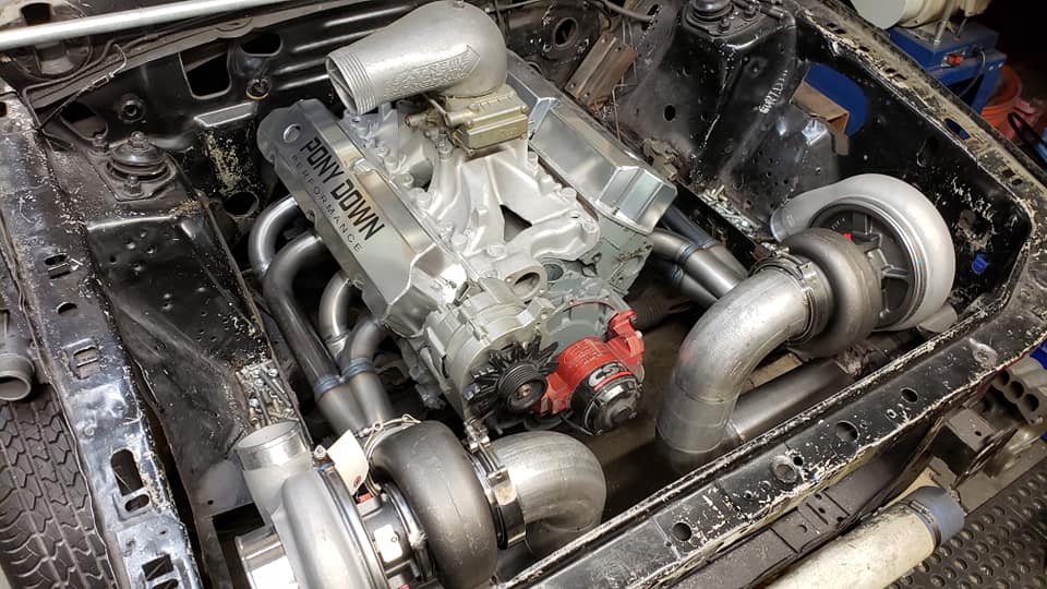 Twin Turbo Headers & DownPipes : Pony Down Performance, Mustang Turbo ...